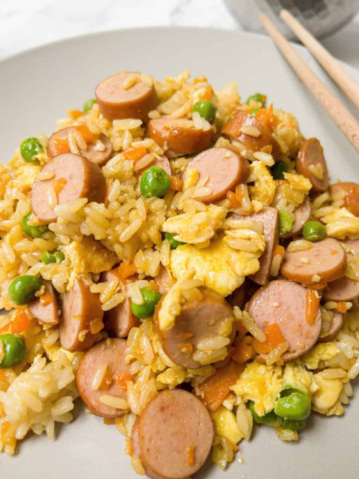 Hot Dog Fried Rice - The Scatty Mum