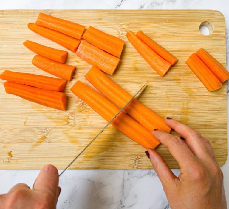 How To Cut Carrot Sticks - The Scatty Mum