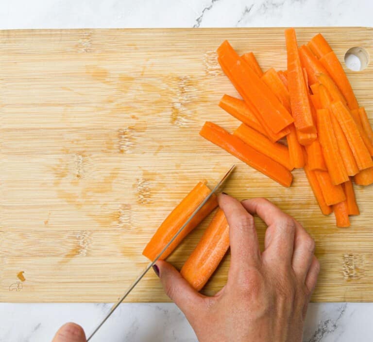 How To Cut Carrot Sticks - The Scatty Mum