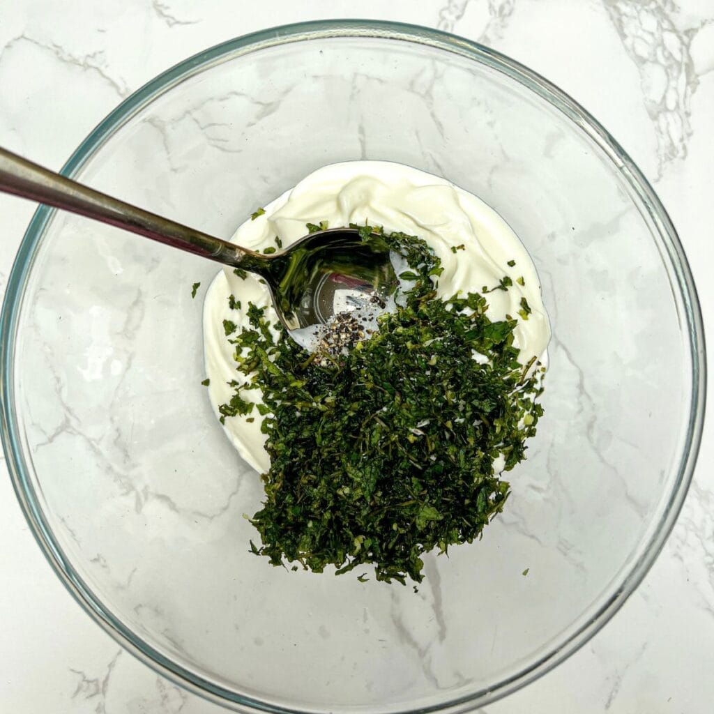 Mint Yoghurt Sauce (With Lemon & Garlic) - The Scatty Mum