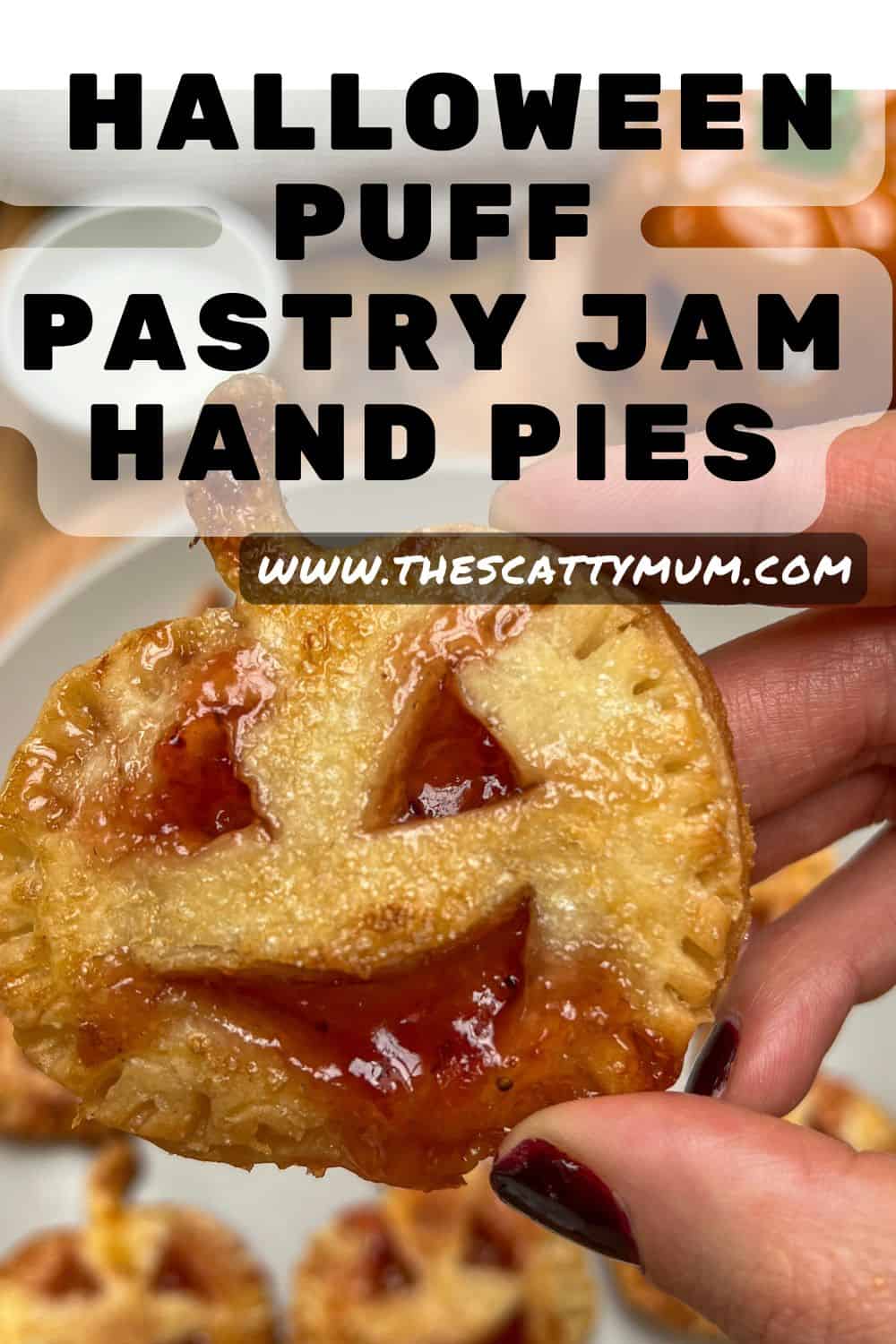 Halloween Puff Pastry Jam Hand Tarts (GF) - The Scatty Mum
