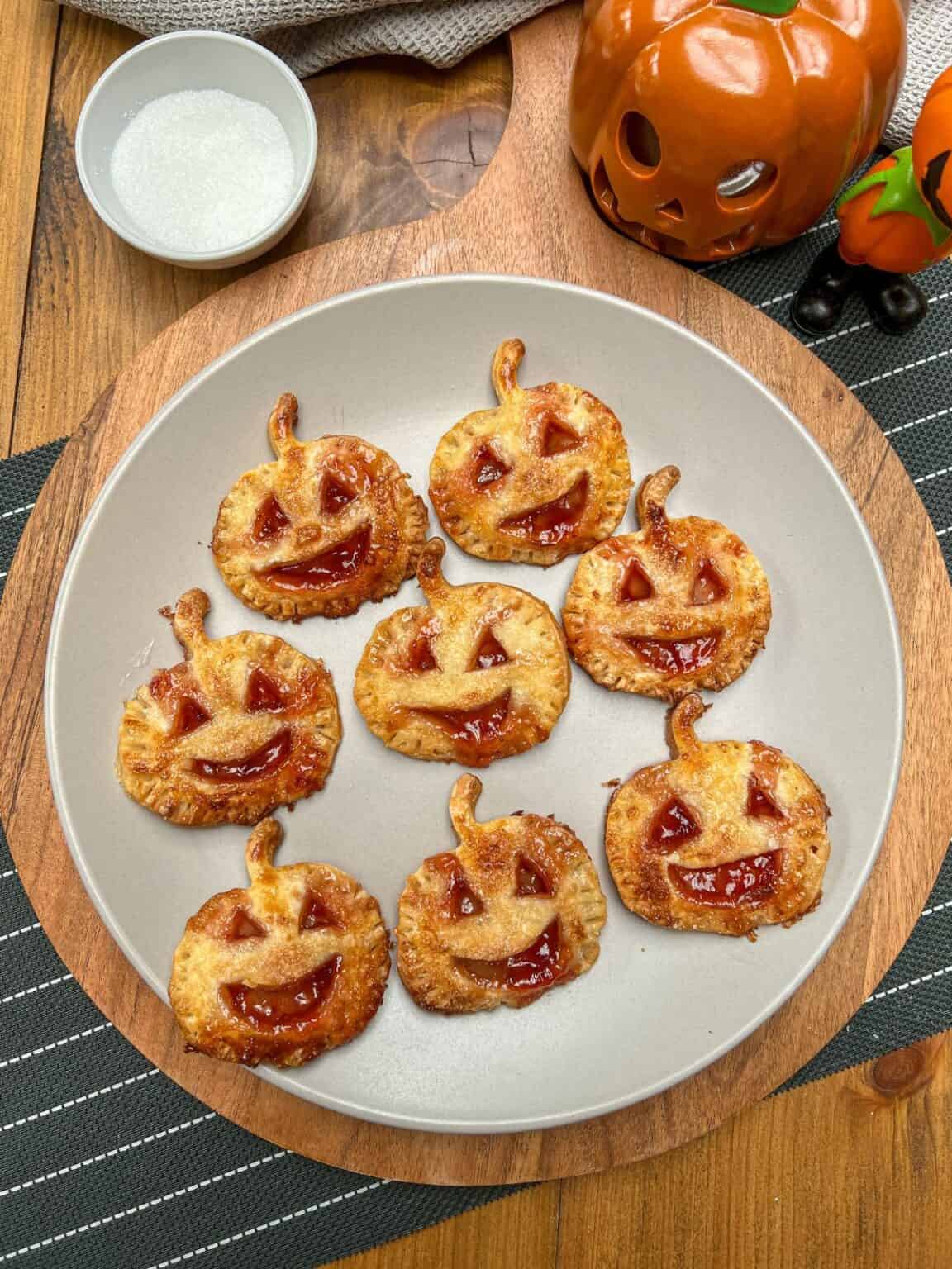 Halloween Puff Pastry Jam Hand Tarts (GF) - The Scatty Mum
