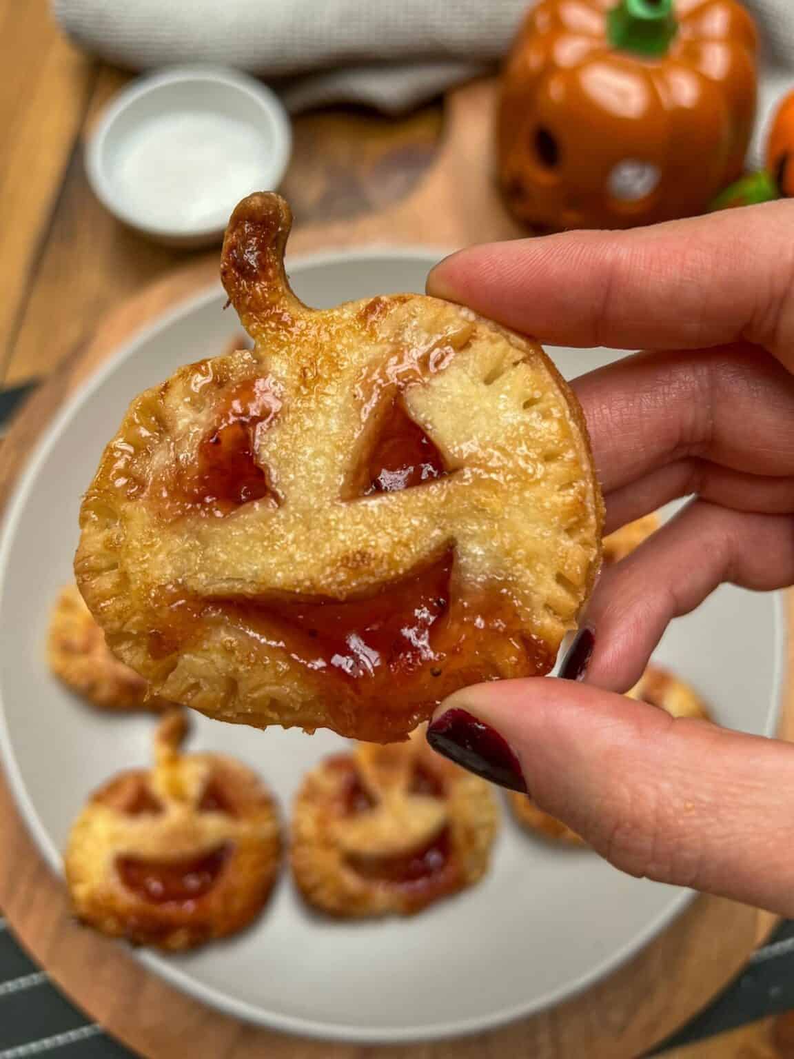 Halloween Puff Pastry Jam Hand Tarts (GF) - The Scatty Mum