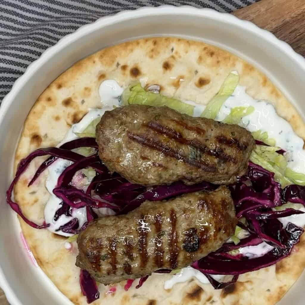 Lamb Kofta Kebab Wrap - The Scatty Mum